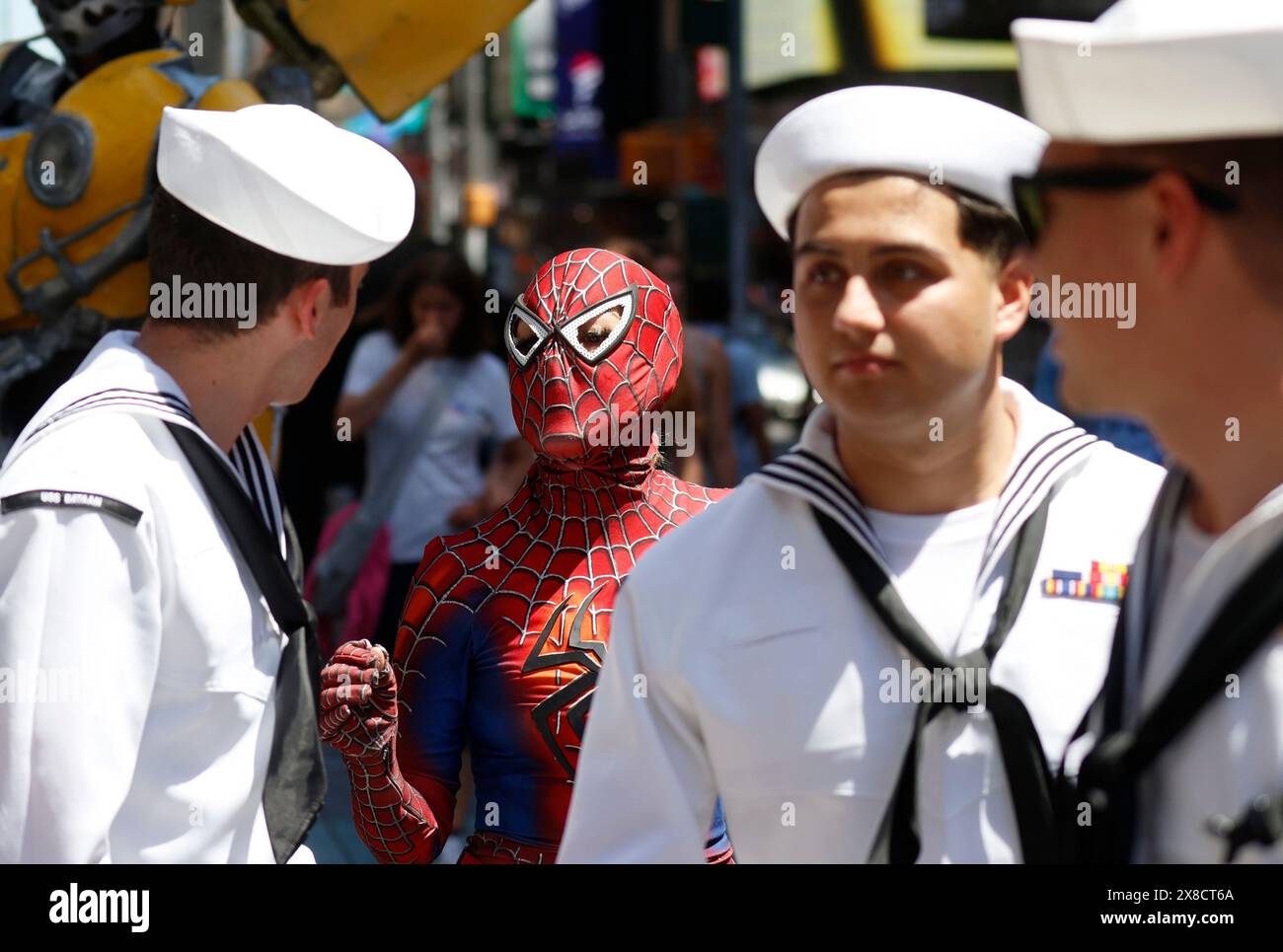 New York, United States. 24th May, 2024. American Sailors in uniform ...