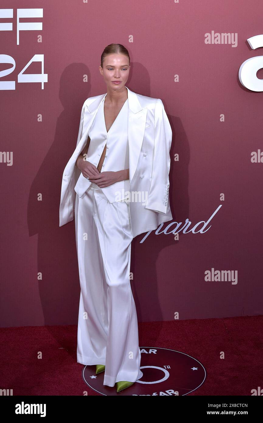 CAP D'ANTIBES, FRANCE - MAY 23:Sasha Luss amfAR Cannes Gala 30th edition Presented by Chopard ...