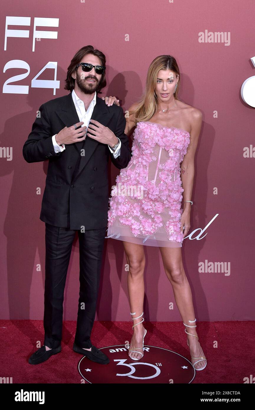 CAP D'ANTIBES, FRANCE - MAY 23:Leonardo del Vecchio, Jessica Serfaty ...