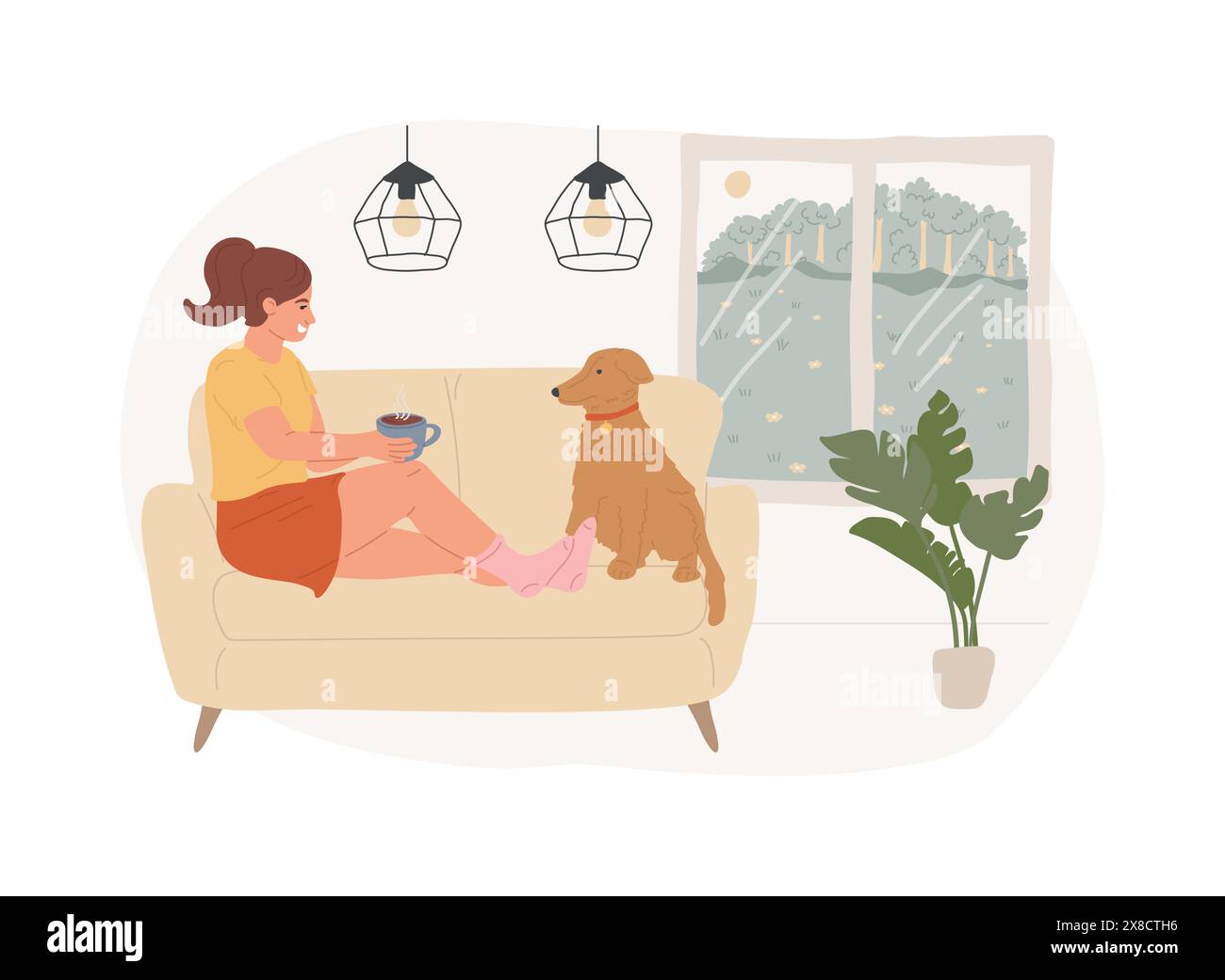 Simple living isolated concept vector illustration Stock Vector Image ...