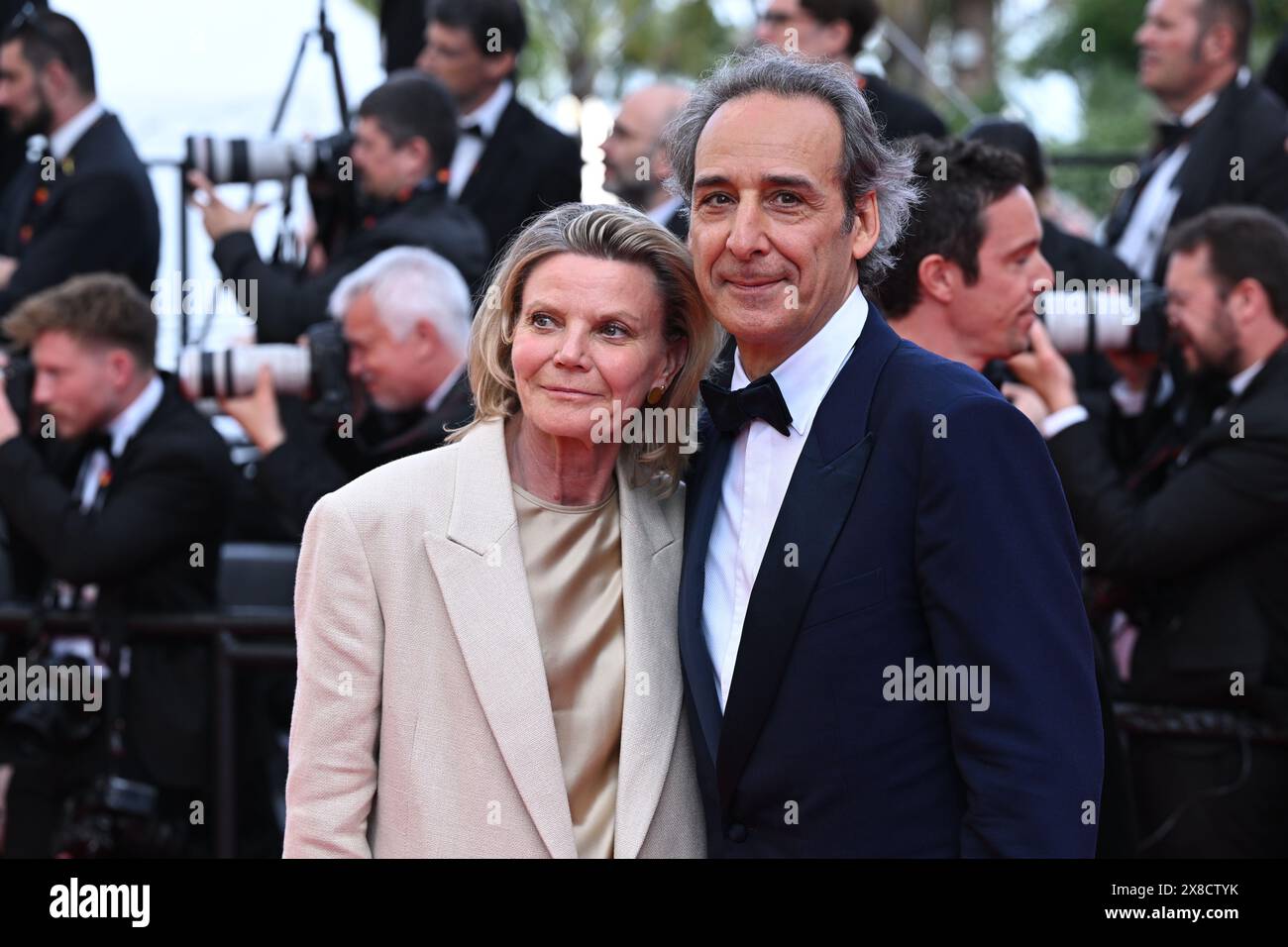 Dominique Lemonnier (left) and Alexandre Desplat (right) attending the ...