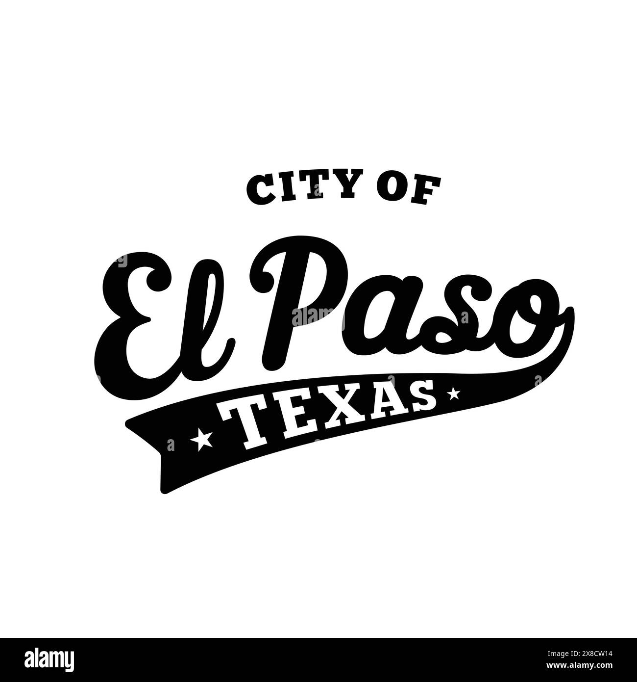 City of El Paso lettering design. El Paso, Texas typography design ...