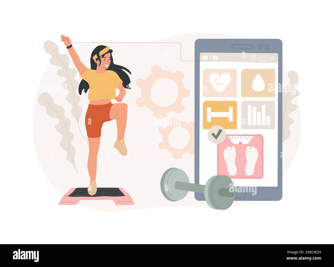 Smart training isolated concept vector illustration Stock Vector Image ...