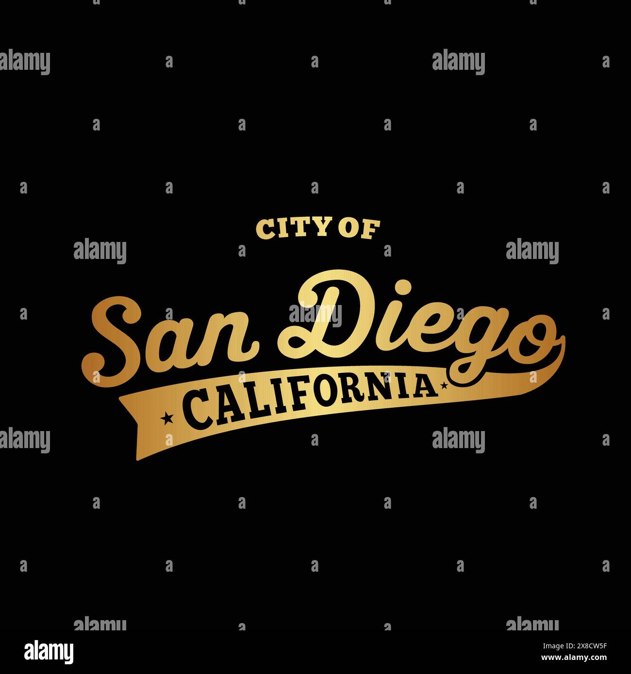 City of San Diego lettering design. San Diego, California typography ...