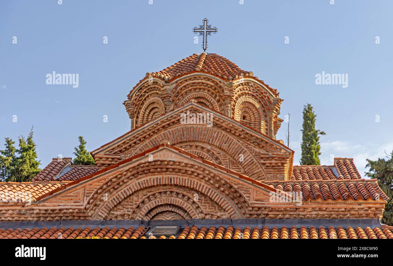 Ceramic Roof Tiles at Dome Orthodox Church Mother of God Peribleptos in ...