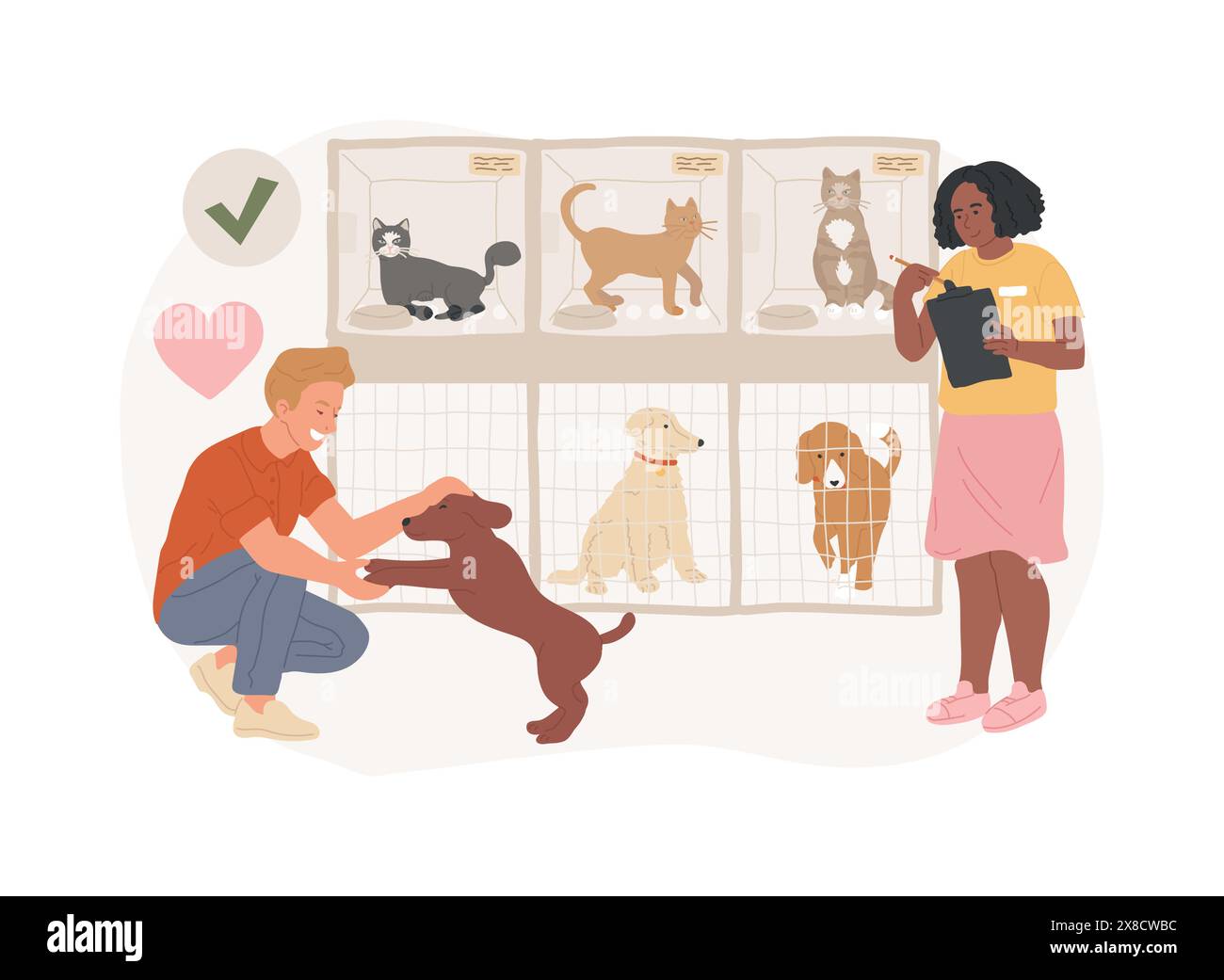 Animal shelter isolated concept vector illustration Stock Vector Image ...