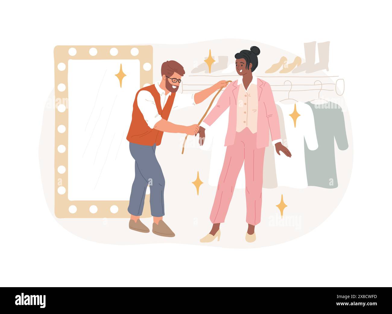 Personal stylist isolated concept vector illustration Stock Vector ...