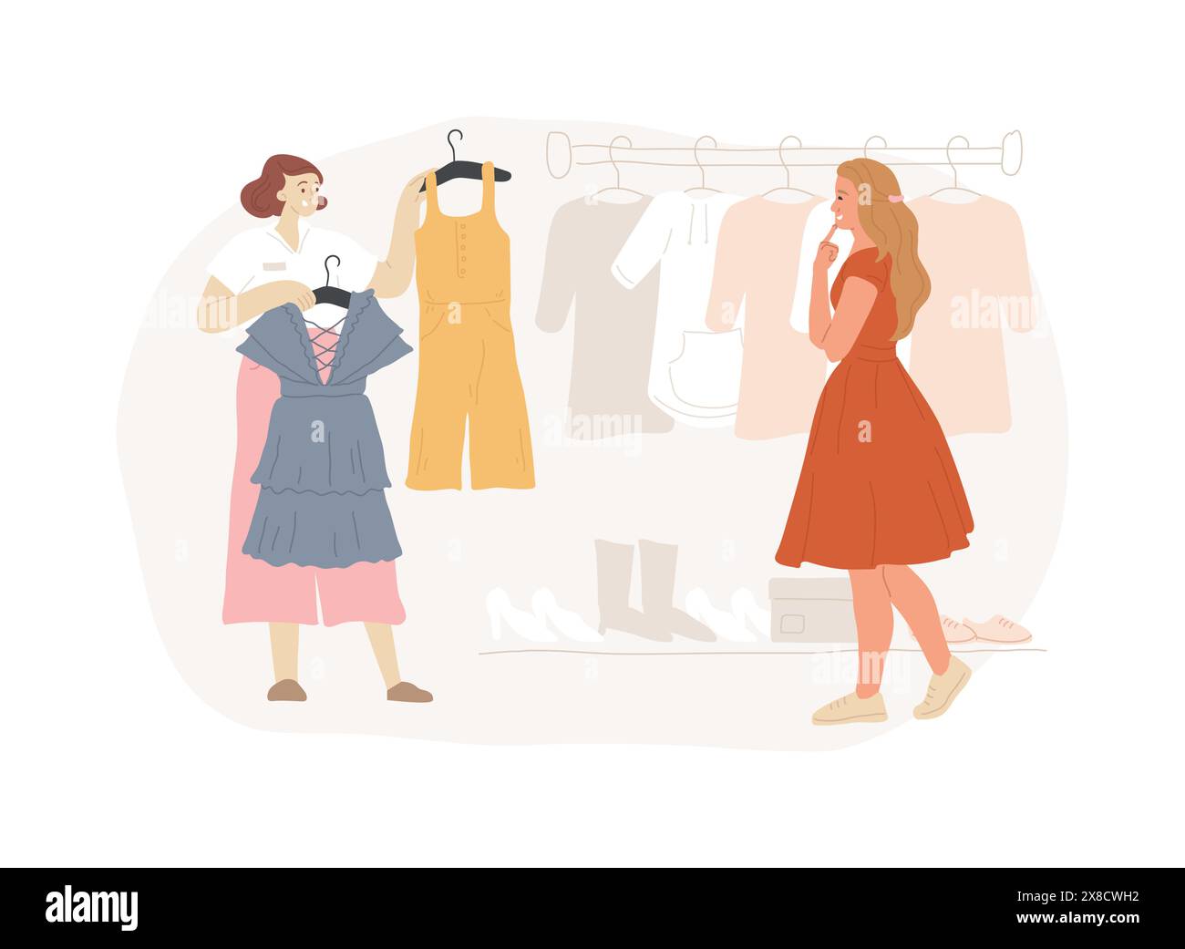 Shop assistant isolated concept vector illustration Stock Vector Image ...