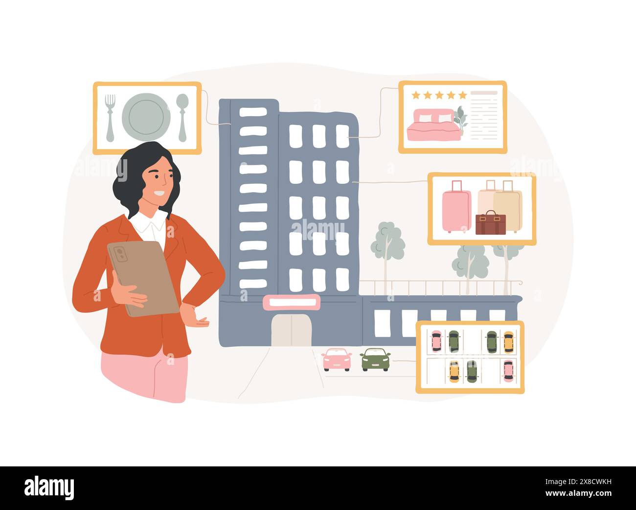 Hospitality management isolated concept vector illustration Stock ...