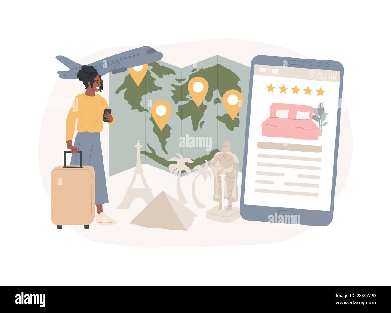 Hospitality and travel clubs isolated concept vector illustration Stock ...