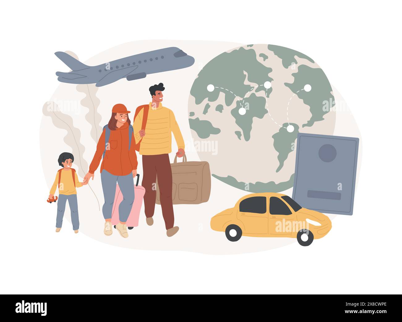 Global travelling isolated concept vector illustration Stock Vector ... Global travelling isolated concept vector illustration Stock Vector ...