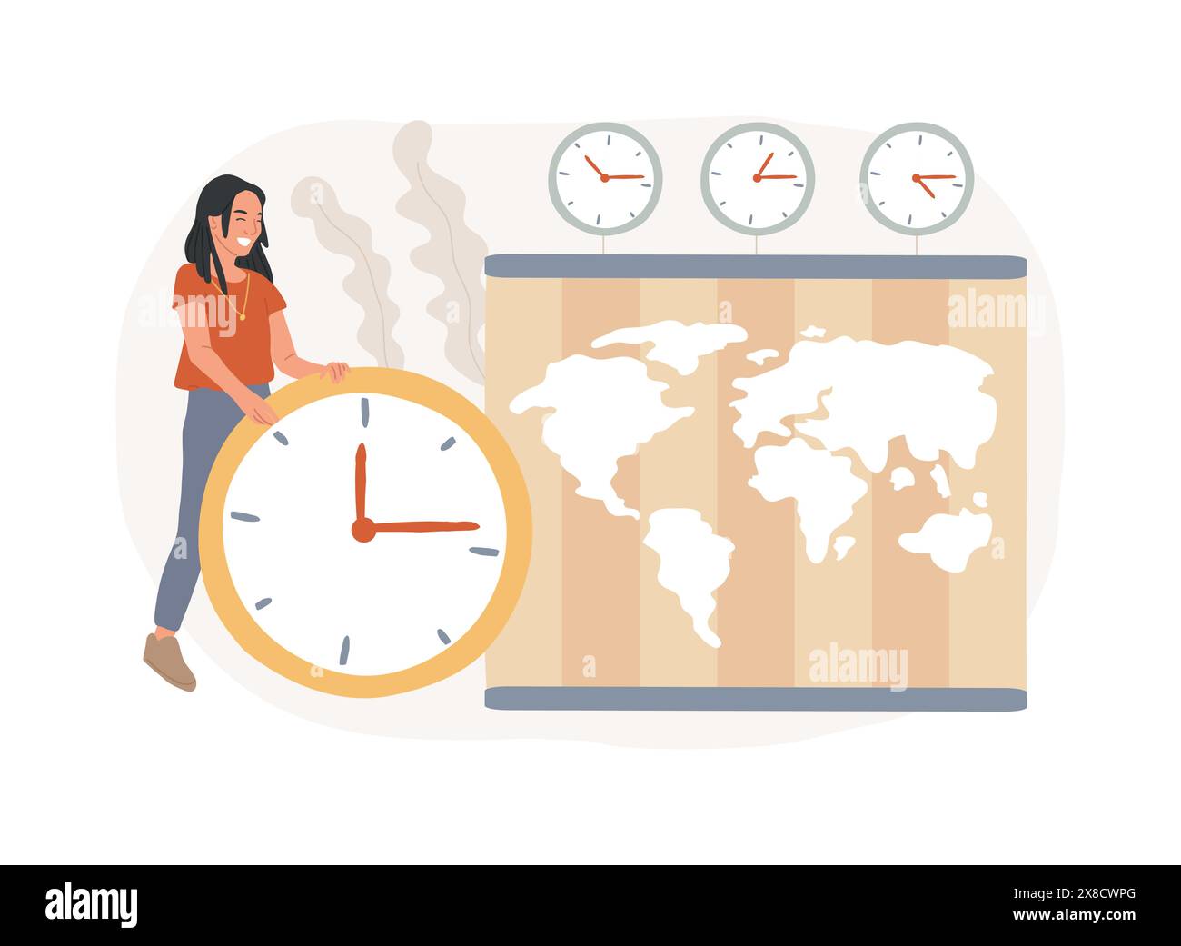 Map standard time zones vector hi-res stock photography and images - Alamy