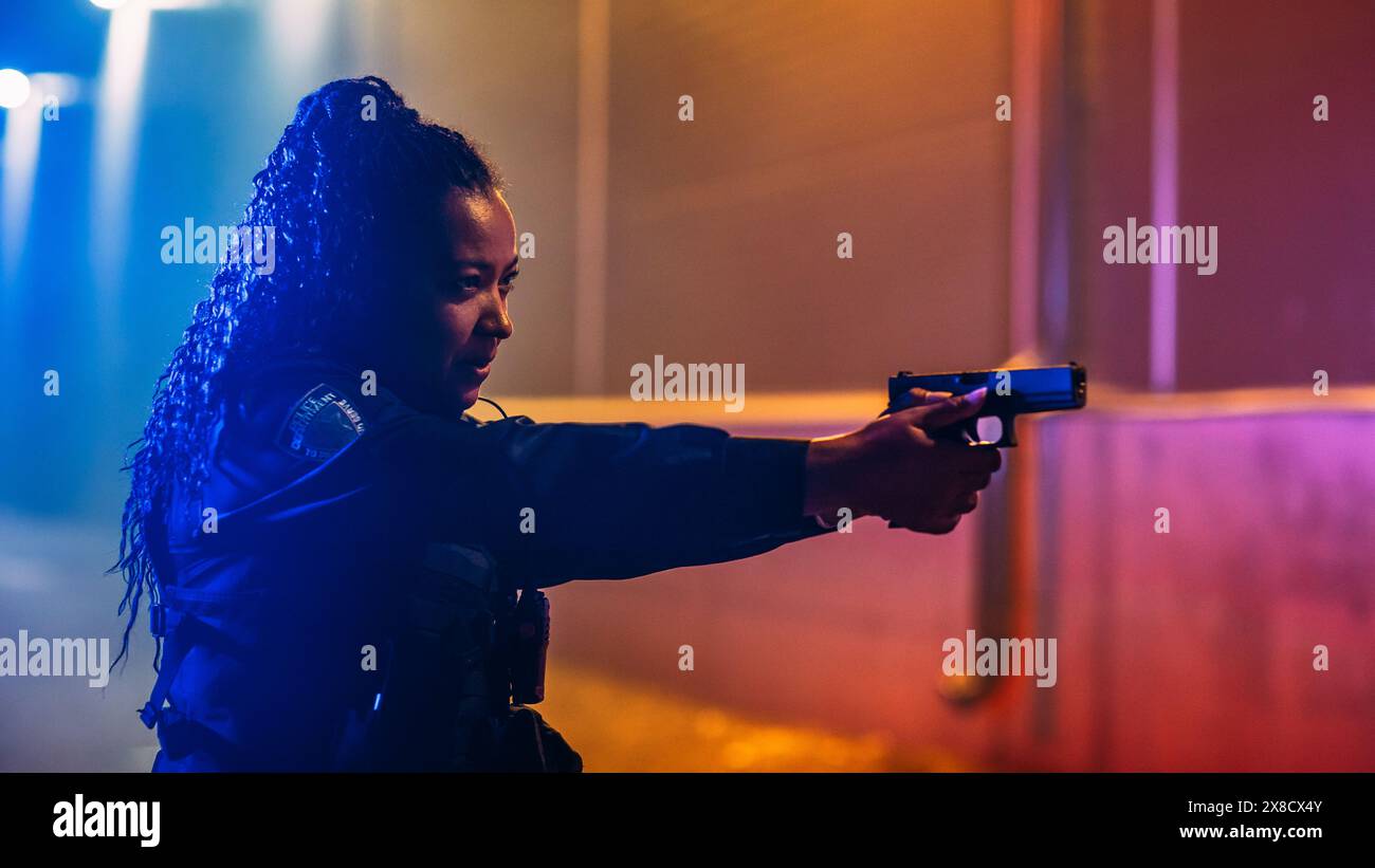 Woman handcuffs behind back hi-res stock photography and images - Alamy