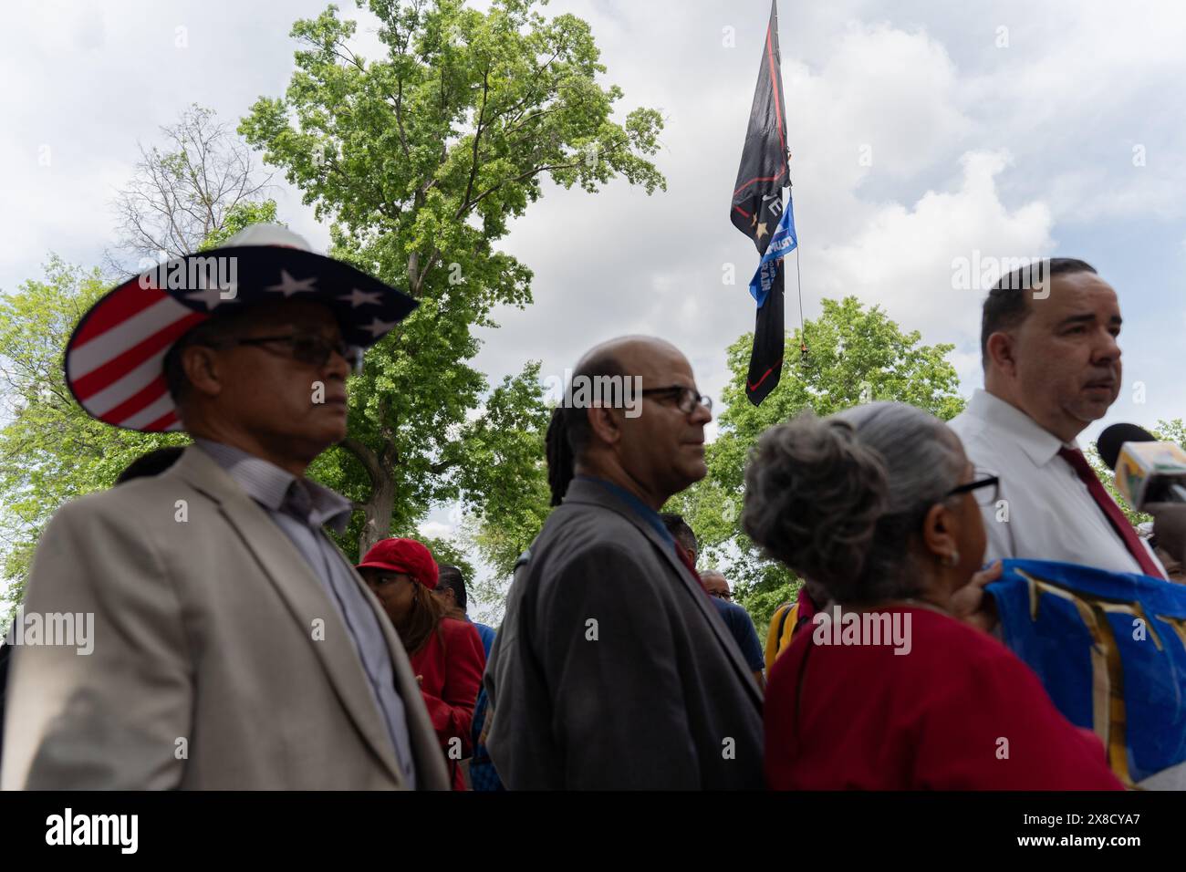 Bronx, United States. 23rd May, 2024. Trump supporters take part during ...