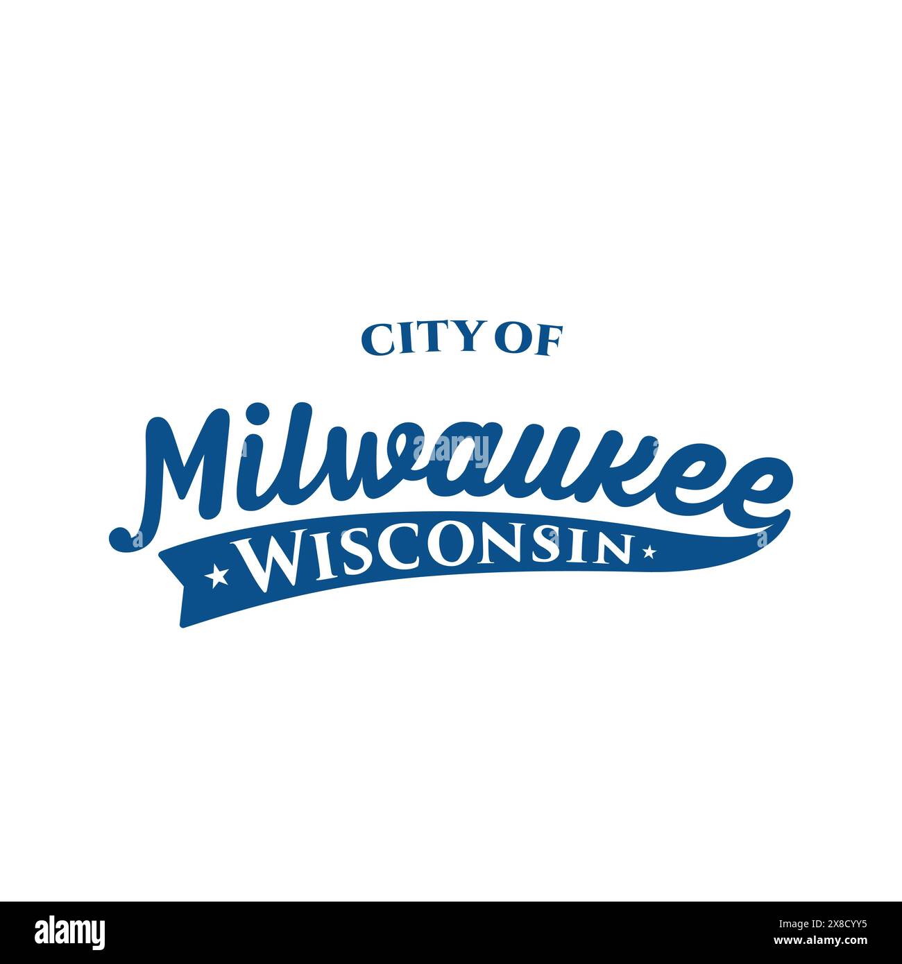 City of Milwaukee lettering design. Milwaukee, Wisconsin typography ...