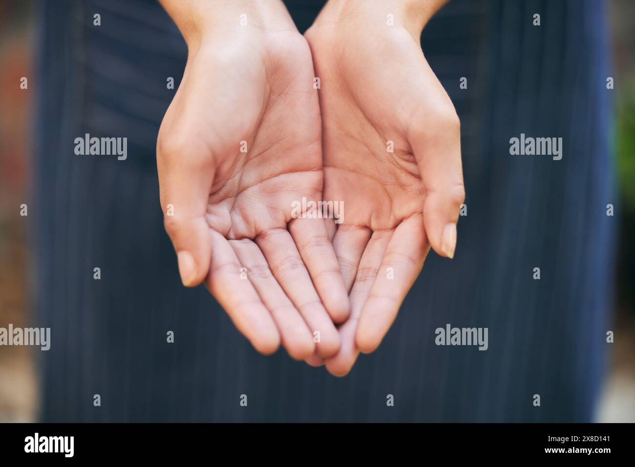 Hands open, palms and charity and community, help and asking or begging ...