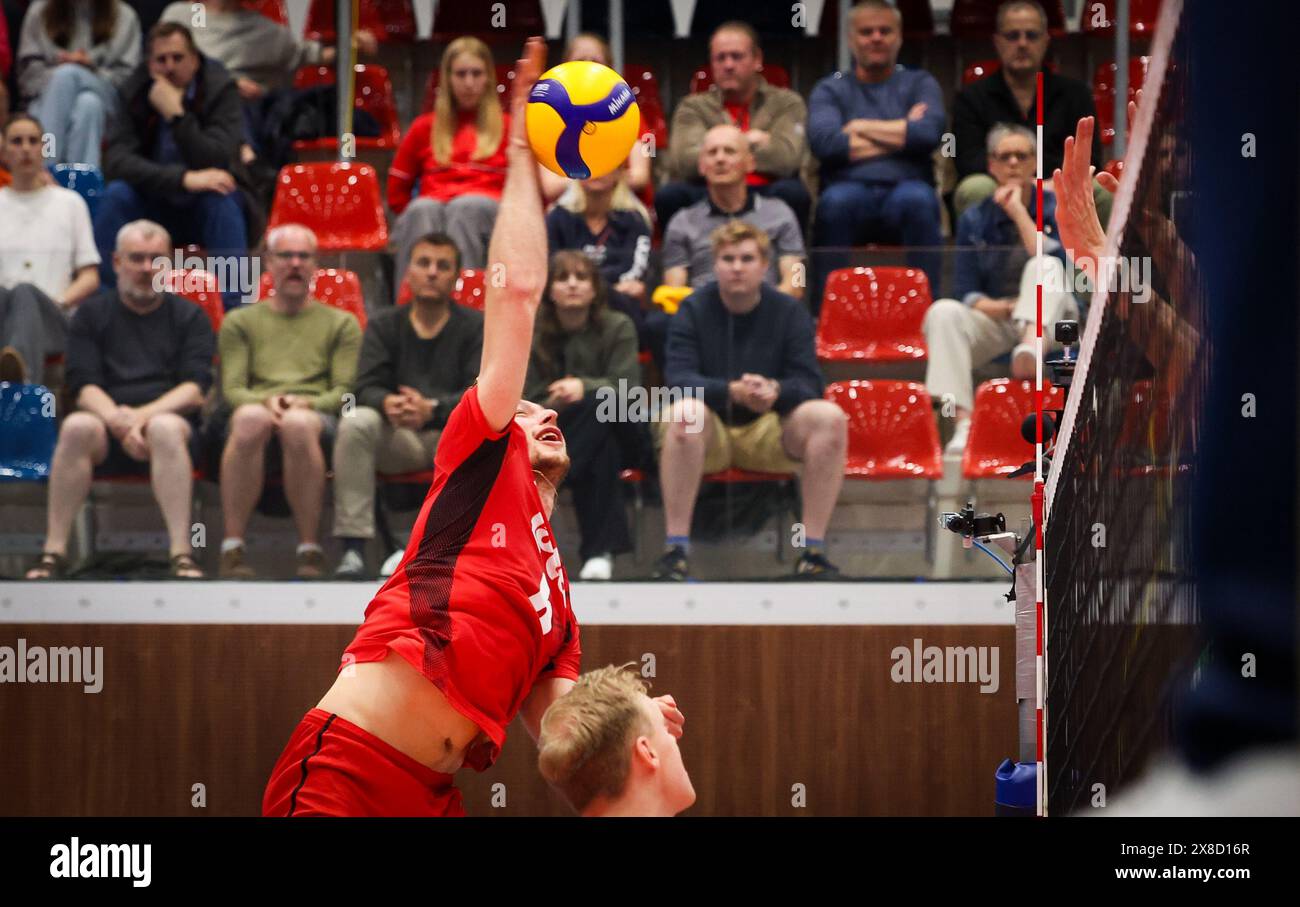 Beveren, Belgium. 24th May, 2024. Belgium's Simon Plaskie pictured in ...