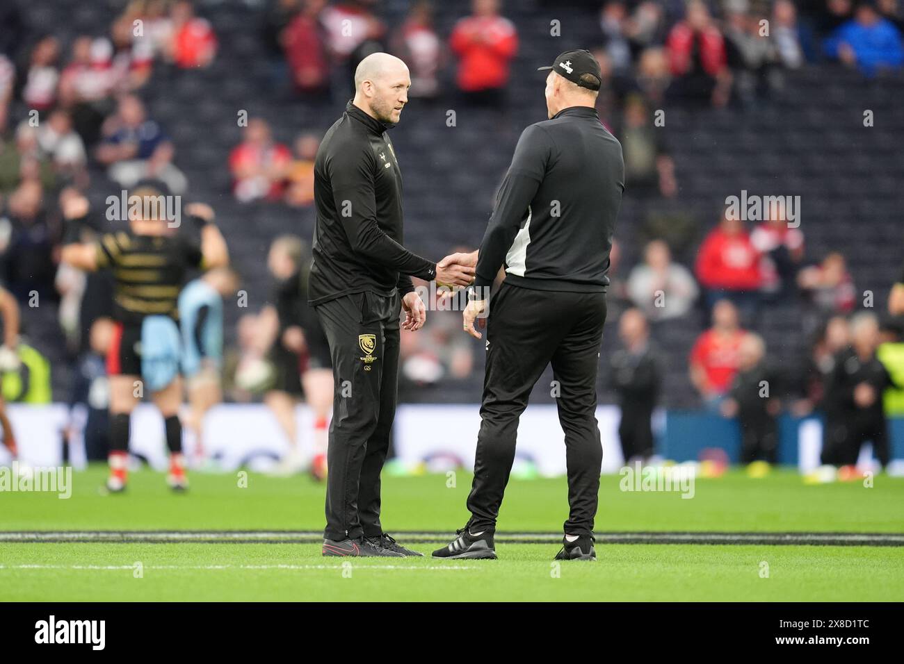 Gloucester Rugby head coach George Skivington (left) with Hollywoodbet ...