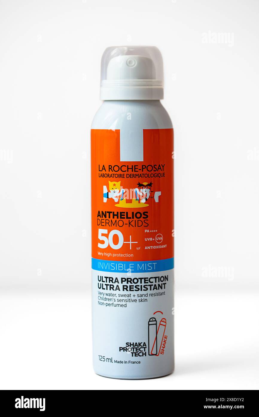 Lviv, Ukraine - May 24, 2024: La Roche-Posay Anthelios Dermo-Kids spf ...