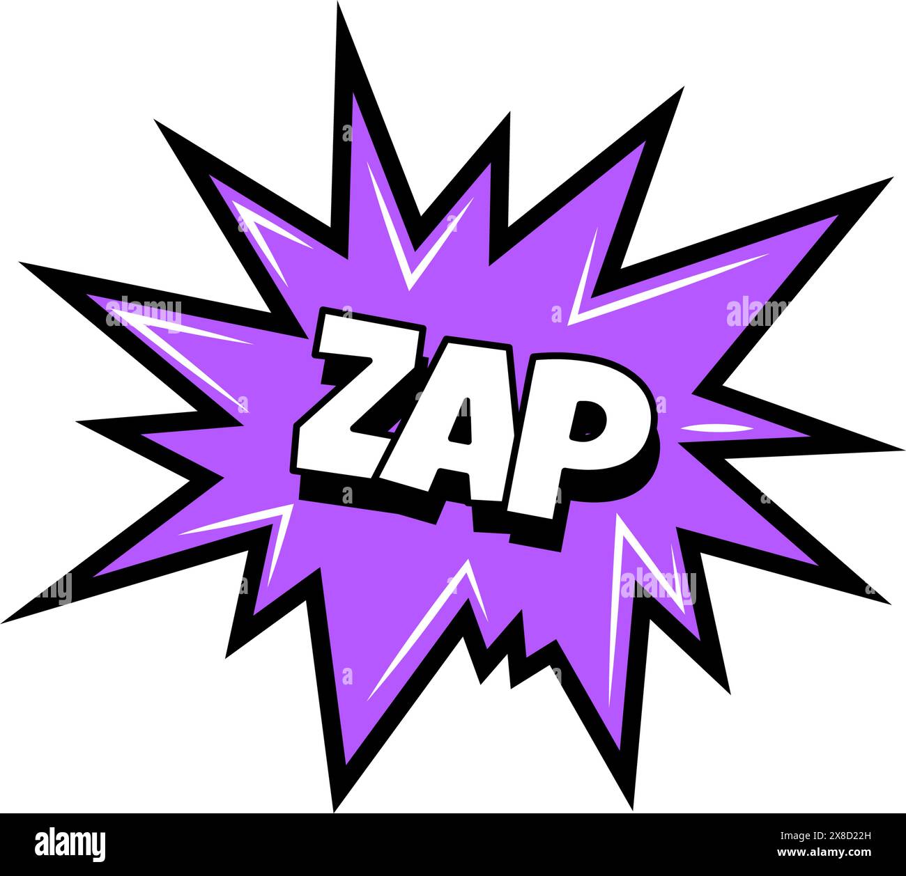 Pow comic bubble. Sound dialogue speech bubbles with word - Zap. Pop art expression in bright ...