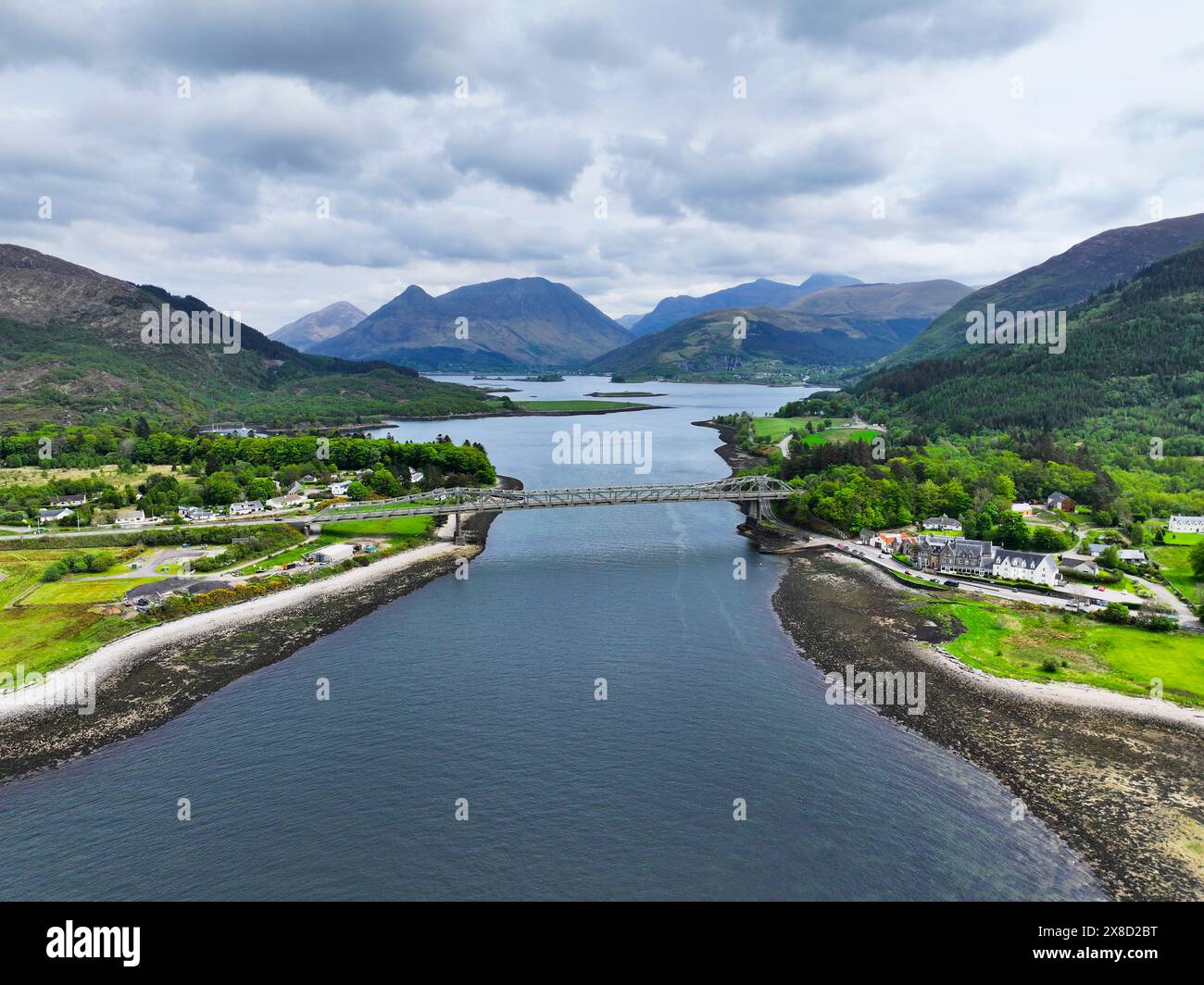 Aerial view road bridge hi-res stock photography and images - Alamy