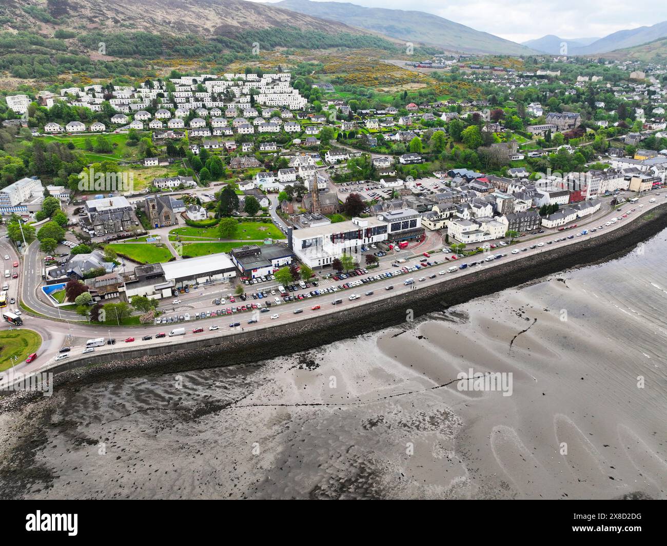 Aerial drone view of Fort William Highland Scotland Stock Photo - Alamy