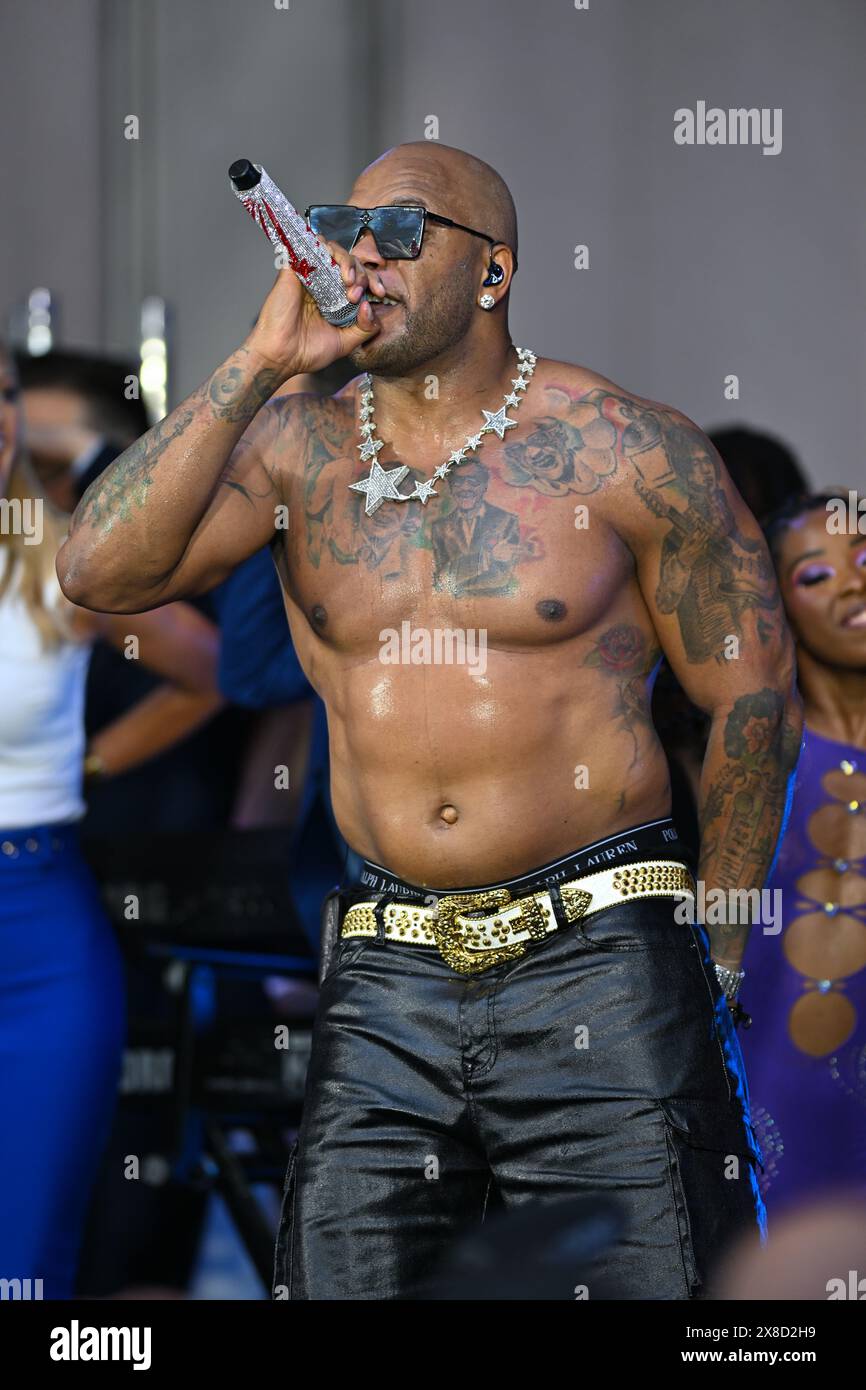 Flo Rida performs on the Fox and Friends All American Concert Series on ...
