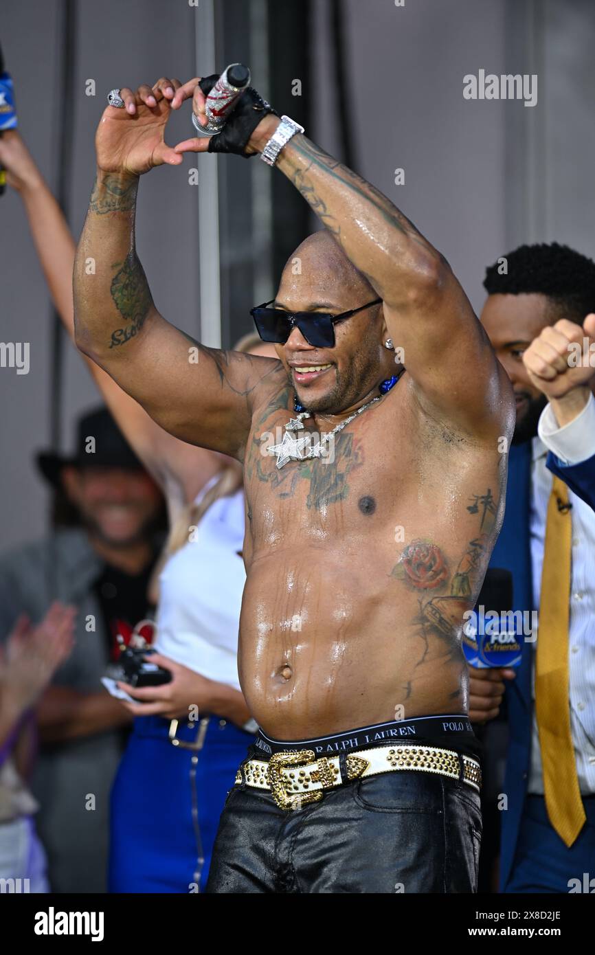 Flo Rida performs on the Fox and Friends All American Concert Series on ...