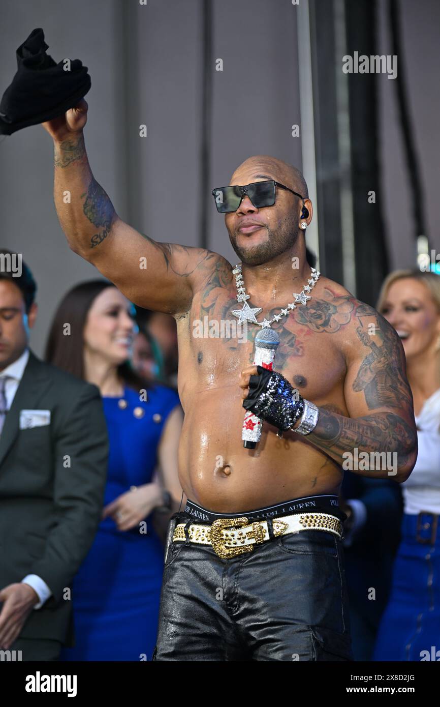 Flo Rida performs on the Fox and Friends All American Concert Series on ...