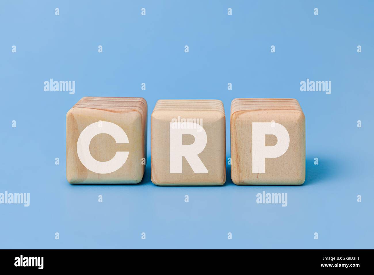Wooden Block On Blue Background With Lettering Crp Stands For Medical And C Reactive Protein