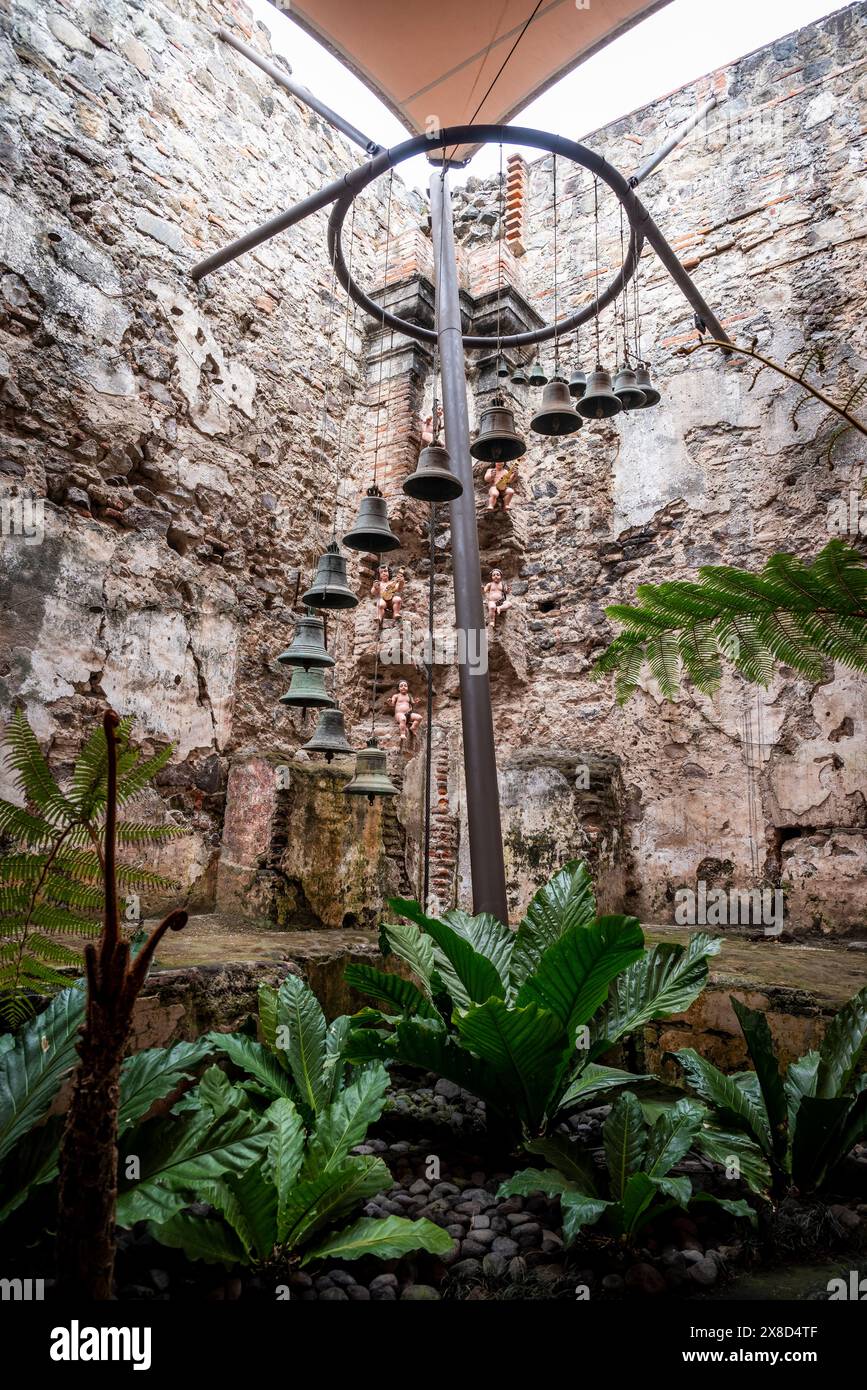 Church bells in the church of Santo Domingo Church and Monastery, a ...