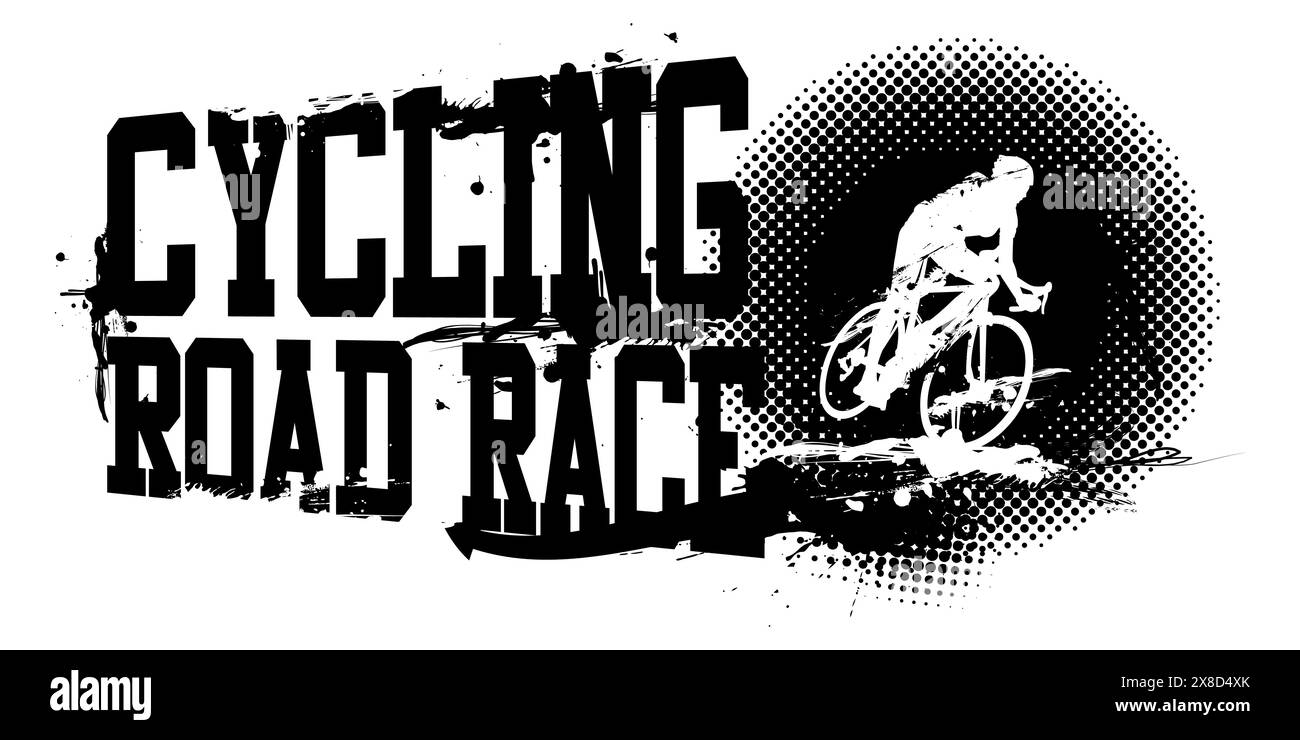 A vector illustration of Cycling Road Race Banner Stock Vector Image ...