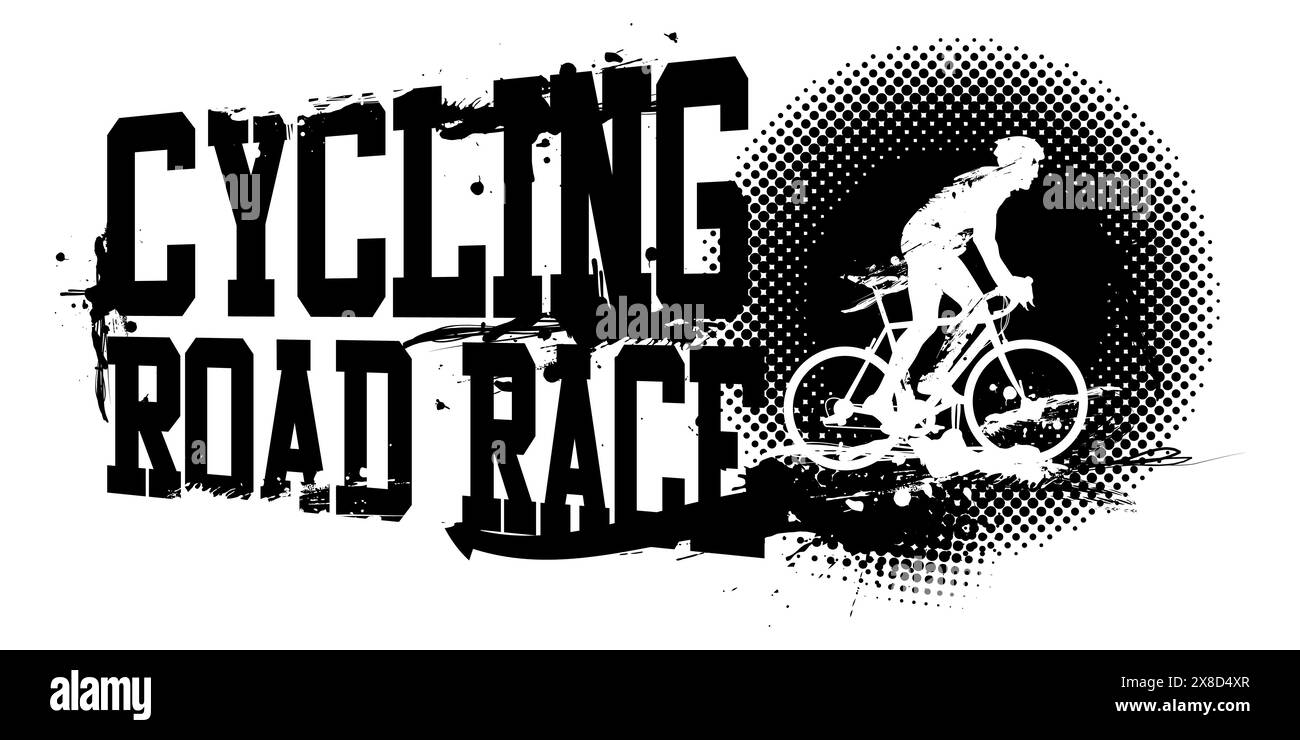 A vector illustration of Cycling Road Race Woman Banner Stock Vector ...