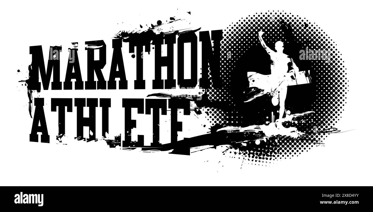 A vector illustration of Marathon Running Banner Stock Vector Image ...