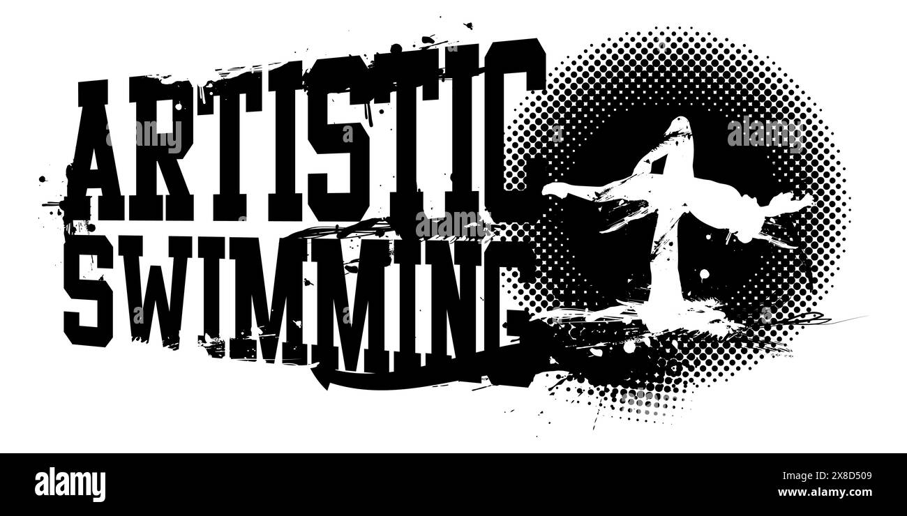 A vector illustration of Artistic Swimming Banner Stock Vector Image ...