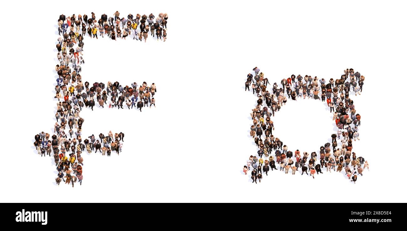 Concept or conceptual large community of people forming the ¤ and ...