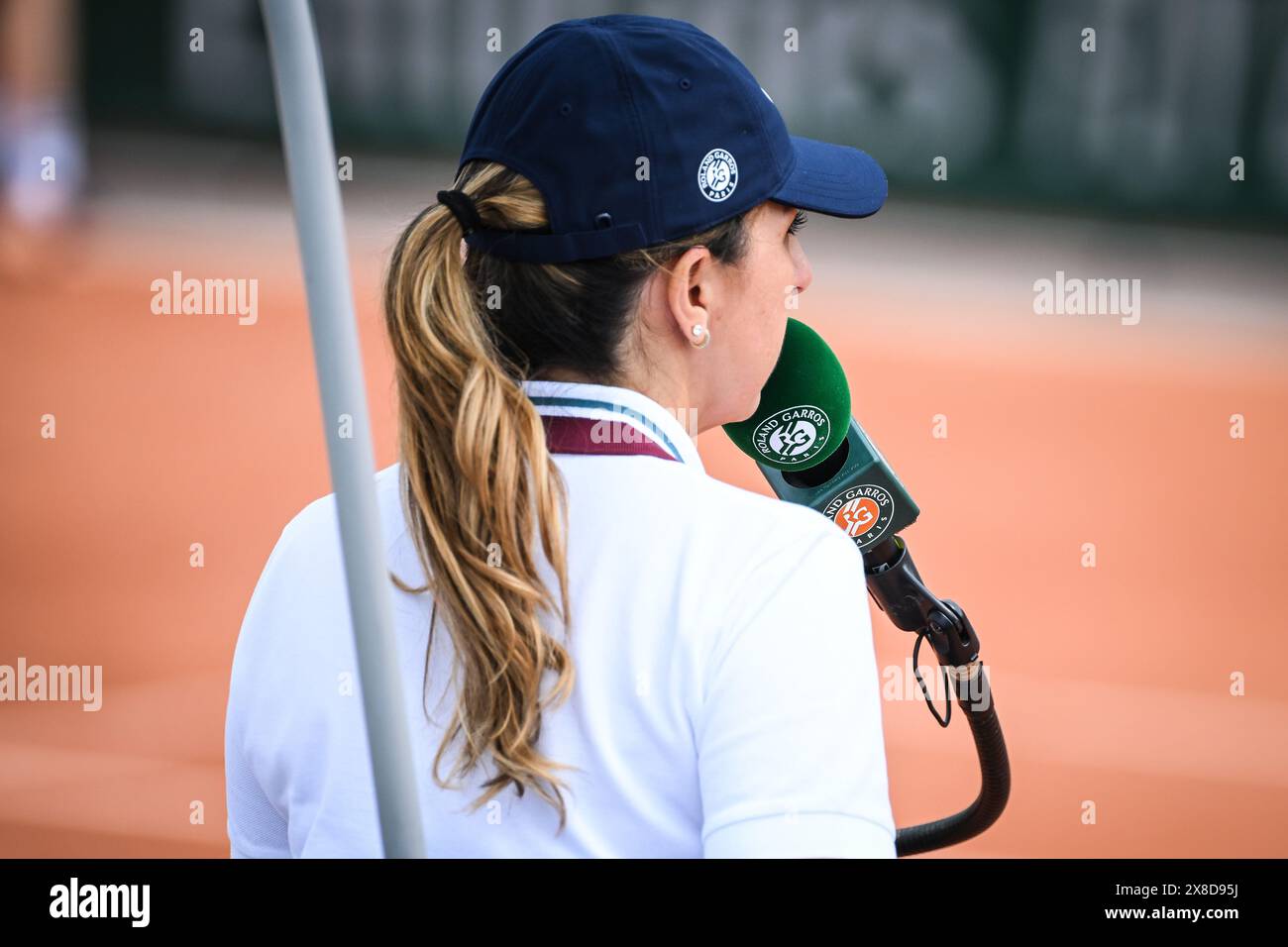 Paris, France. 20th May, 2024. Referee's microphone with the official ...