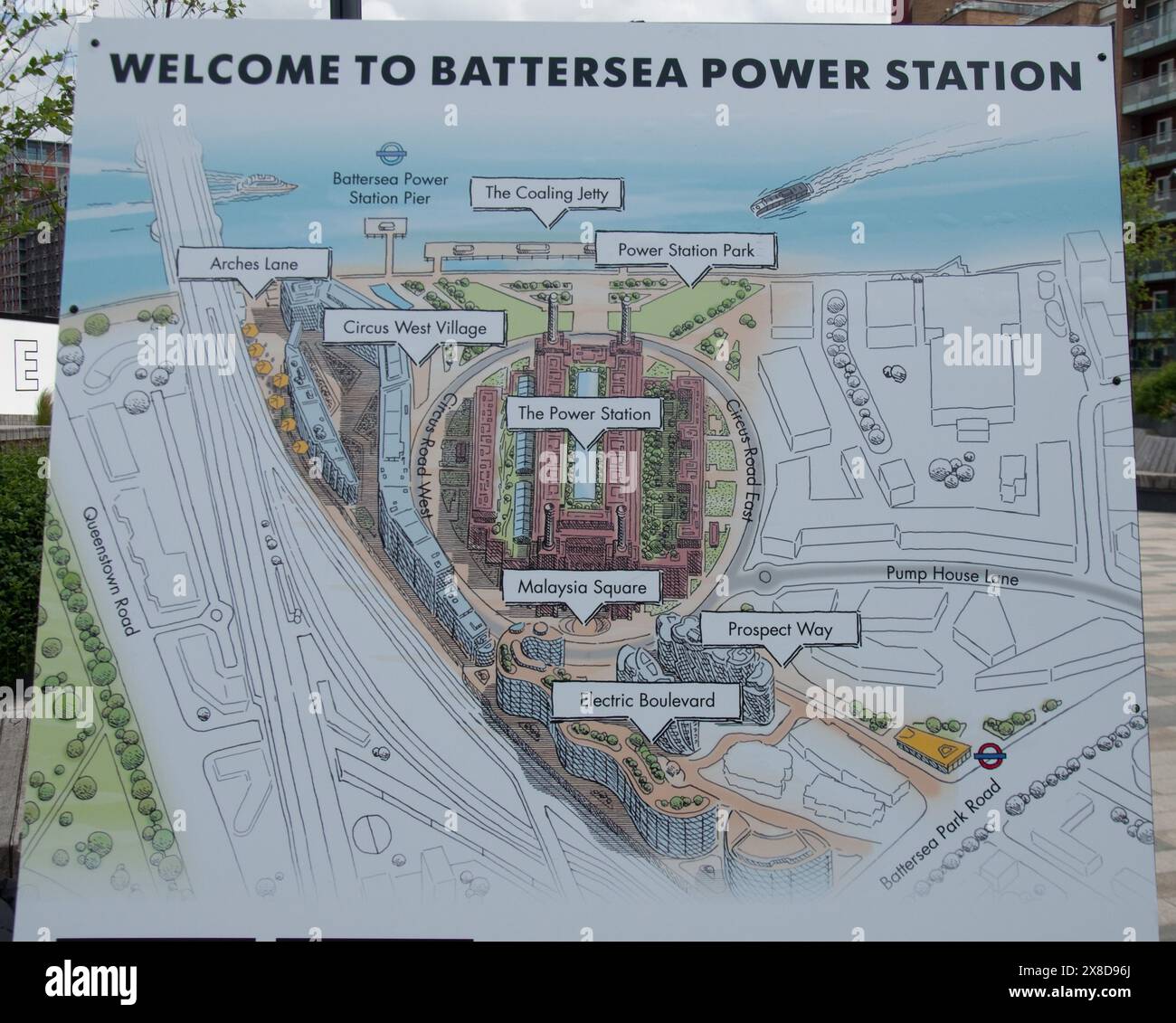 Plan of Battersea Power Station, Battersea, London, UK Stock Photo - Alamy