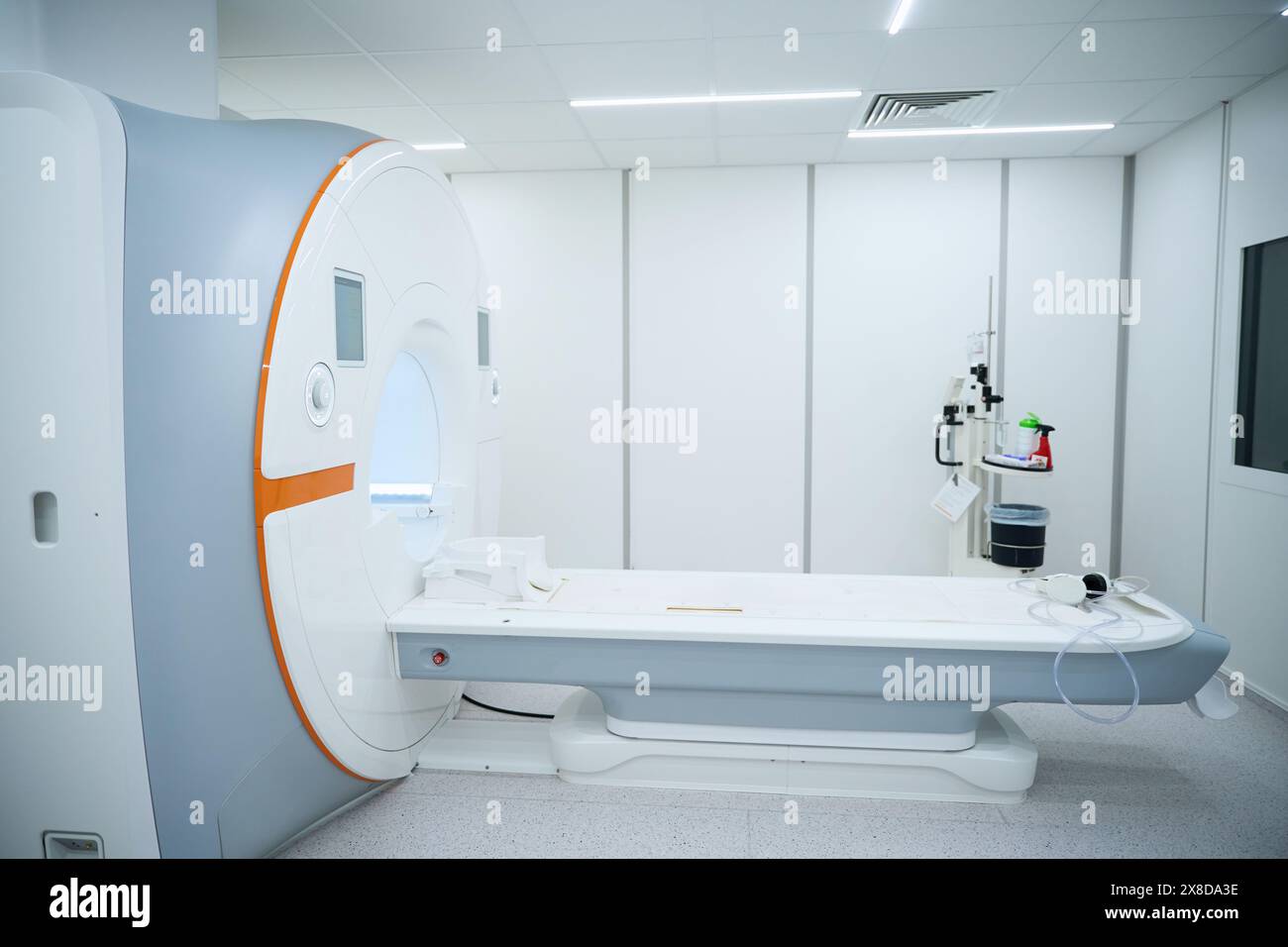 Magnetic resonance imaging scanner in healthcare facility Stock Photo ... Magnetic resonance imaging scanner in healthcare facility Stock Photo ...