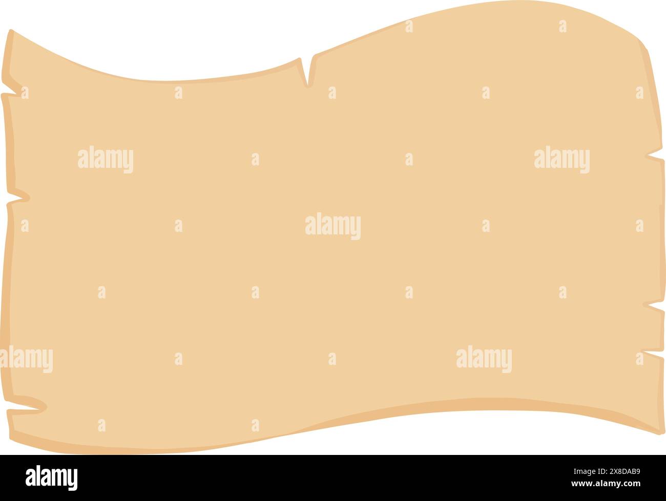 Cartoon ancient parchment scroll and old paper manuscript. Fantasy ...