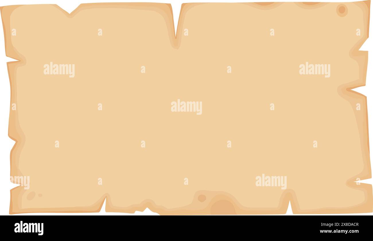 Cartoon ancient parchment scroll and old paper manuscript. Fantasy ...