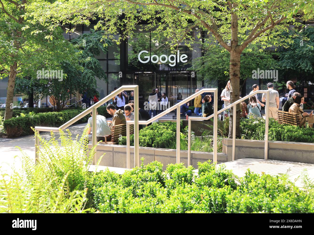 Exterior of Google offices on Pancras Square at Kings Cross, in north ...