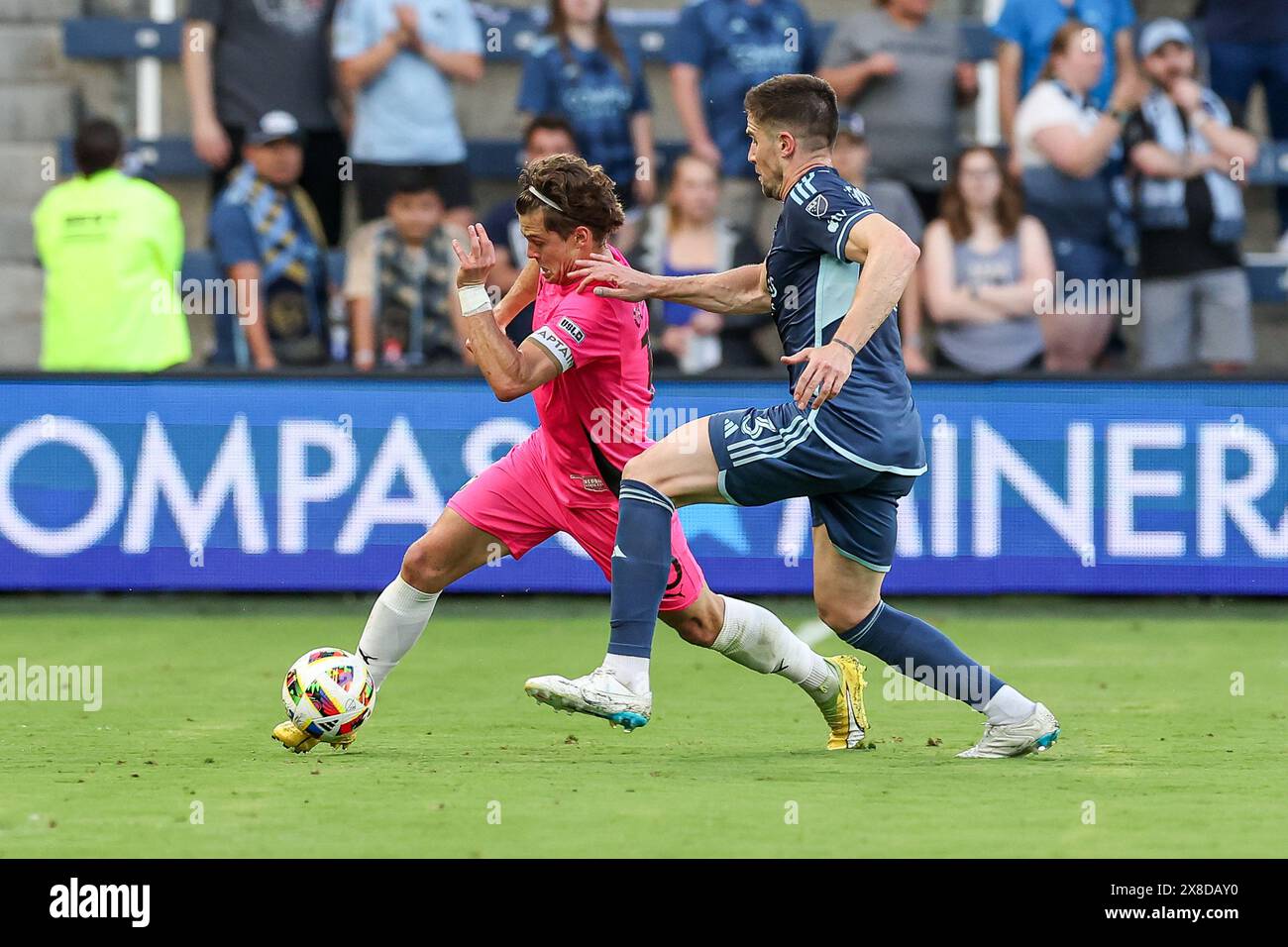 Kansas City, KS, USA. 21st May, 2024. FC Tulsa forward Phillip Goodrum ...