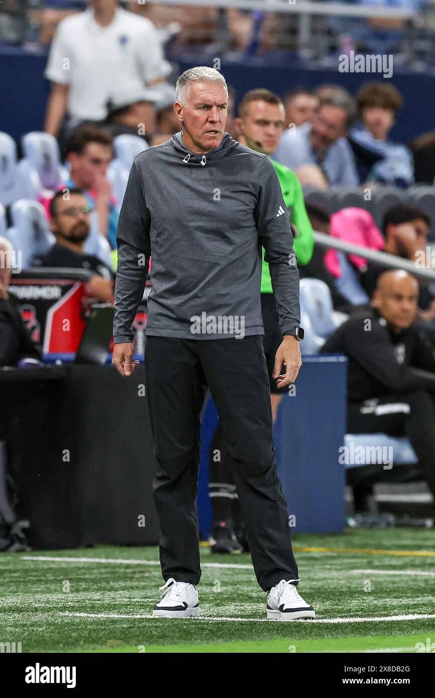 Kansas City, KS, USA. 21st May, 2024. Sporting Kansas City head coach ...