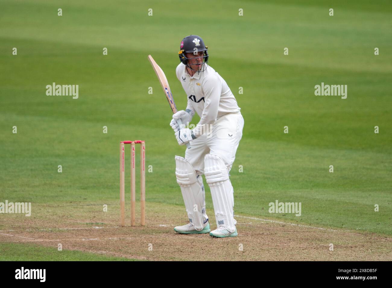 Southampton, UK. 24 May 2024. Dan Lawrence of Surrey batting during the ...