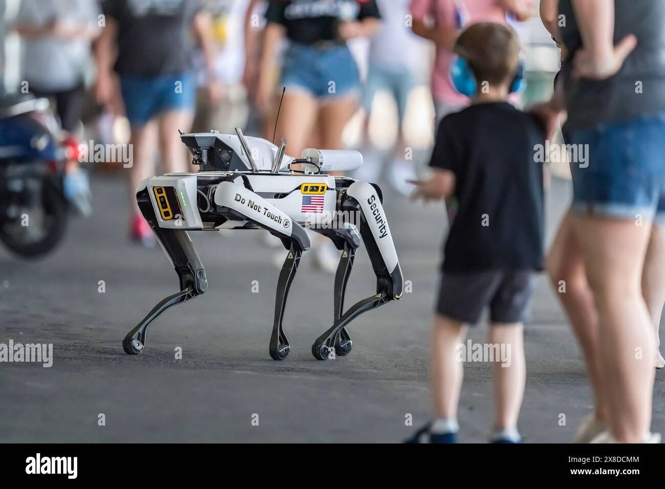 Speedway, In, USA. 24th May, 2024. A robotics drone dog from Asylon ...