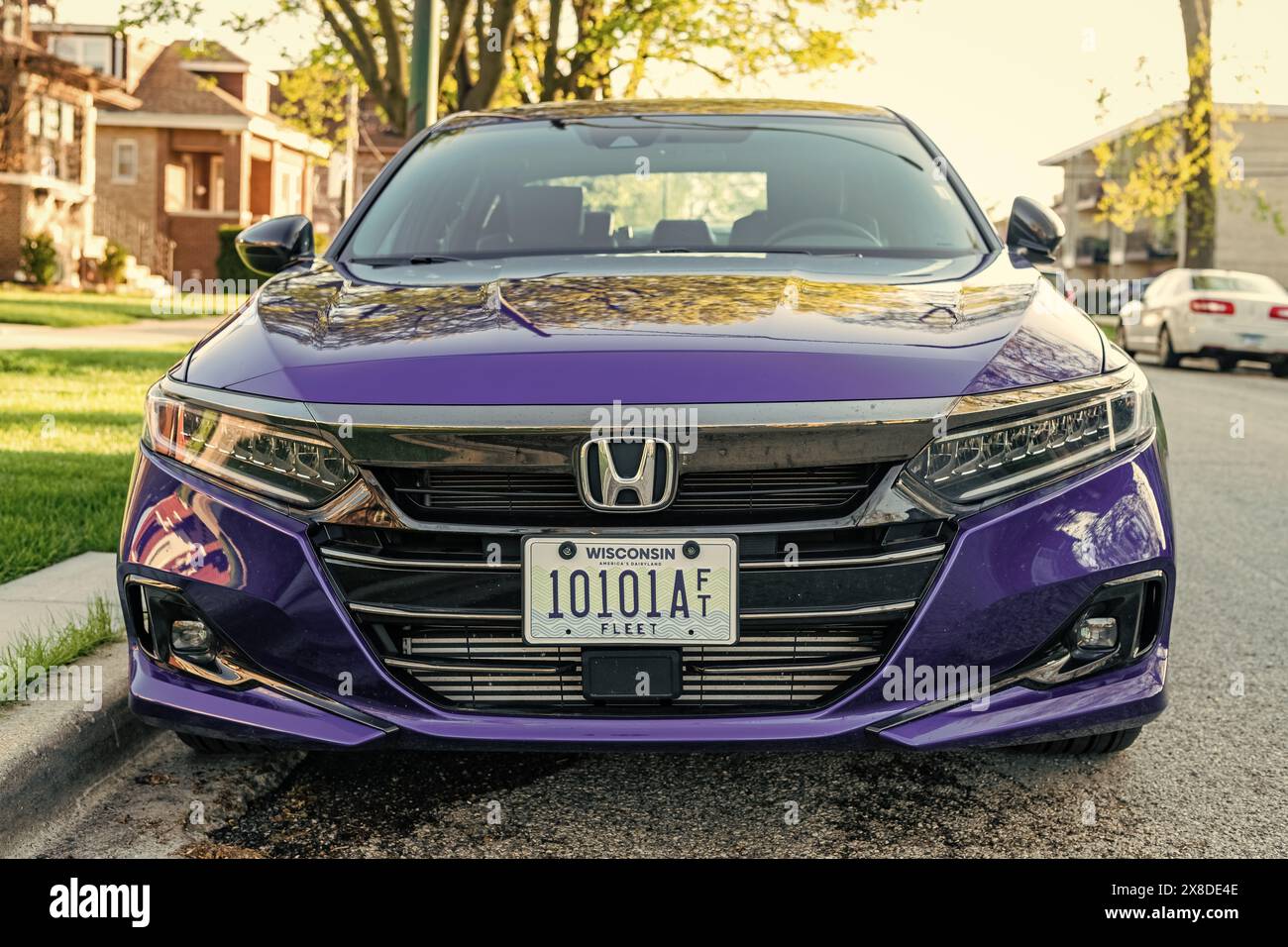 Chicago City, USA - April 26, 2023: 2020 Honda Accord Mid-size car ...