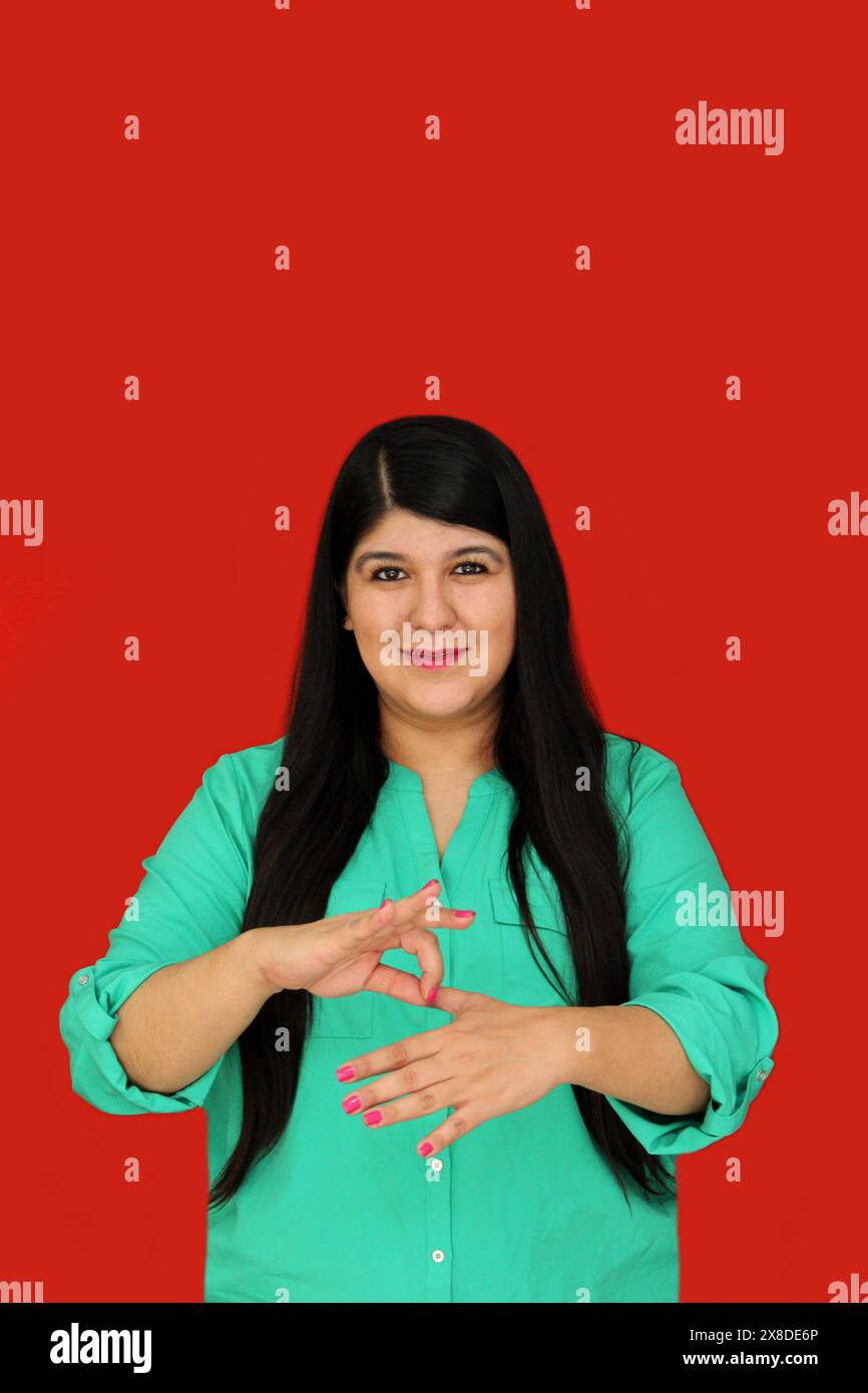 30-year-old Latina woman, natural deaf person, relies on facial ...