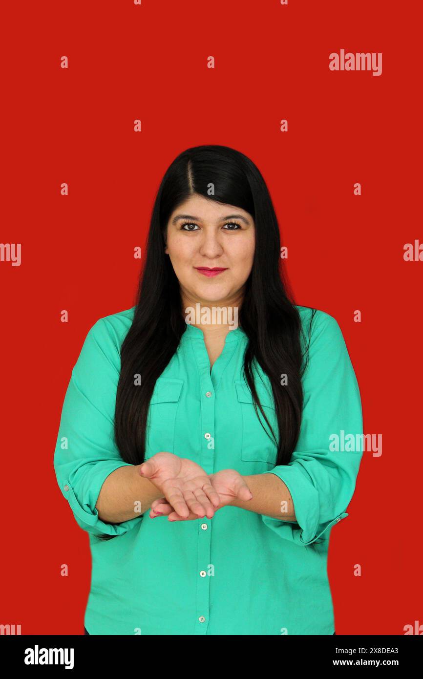 30-year-old Latina woman, natural deaf person, relies on facial ...