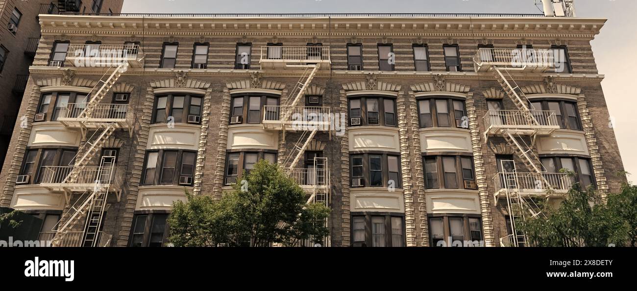 residential building architecture with emergency ladder staircase on ...